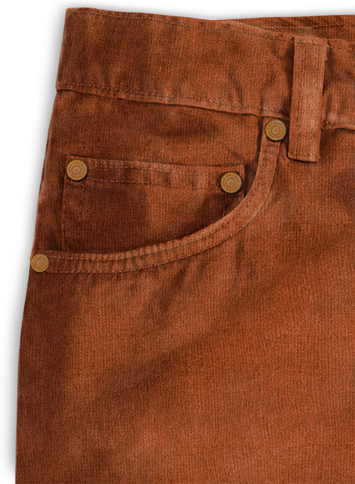 Rust Stretch Corduroy Jeans 21 Wales Made To Measure Custom Jeans For Men And Women