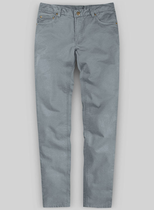 Slate Blue Stretch Chino Jeans : Made To Measure Custom Jeans For Men ...