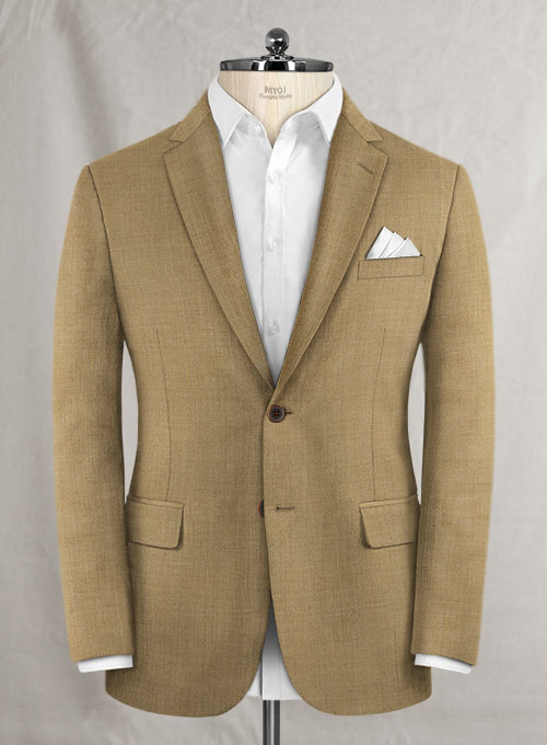 Reda Worsted Khaki Wool Jacket : Made To Measure Custom Jeans For Men ...