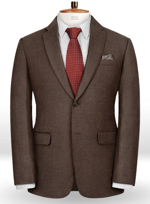 Brown Flannel Wool Suit : Made To Measure Custom Jeans For Men & Women ...