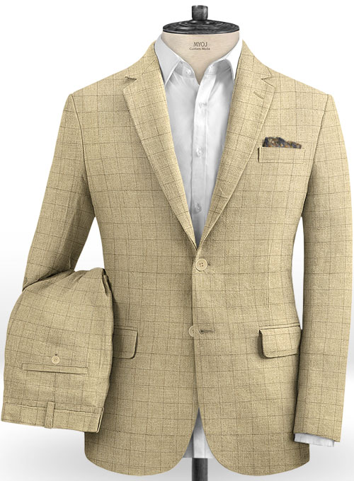 Italian Lounge Beige Linen Suit : Made To Measure Custom Jeans For Men ...