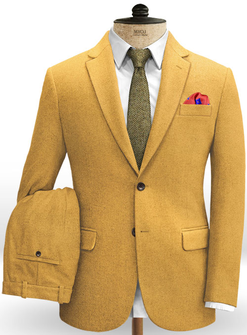 Naples Yellow Tweed Suit : MakeYourOwnJeans®: Made To Measure Custom ...