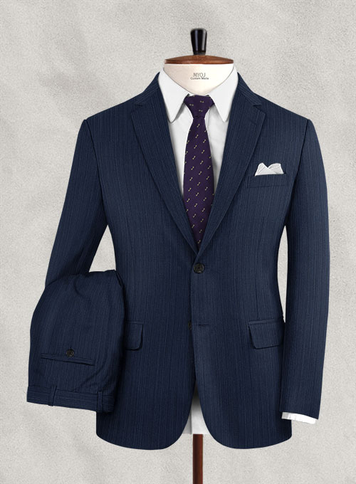 Reda Cierno Blue Wool Suit : Made To Measure Custom Jeans For Men ...