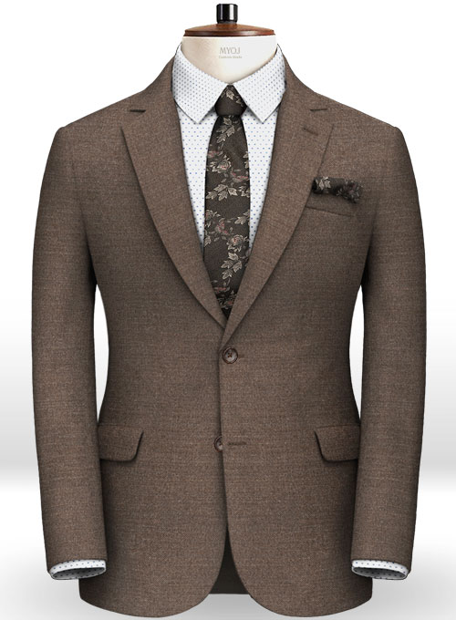 Reda Worsted Brown Pure Wool Suit : MakeYourOwnJeans®: Made To Measure ...