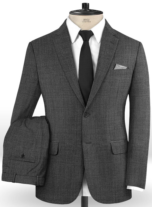 Sharkskin Gray Wool Suit : Made To Measure Custom Jeans For Men & Women ...